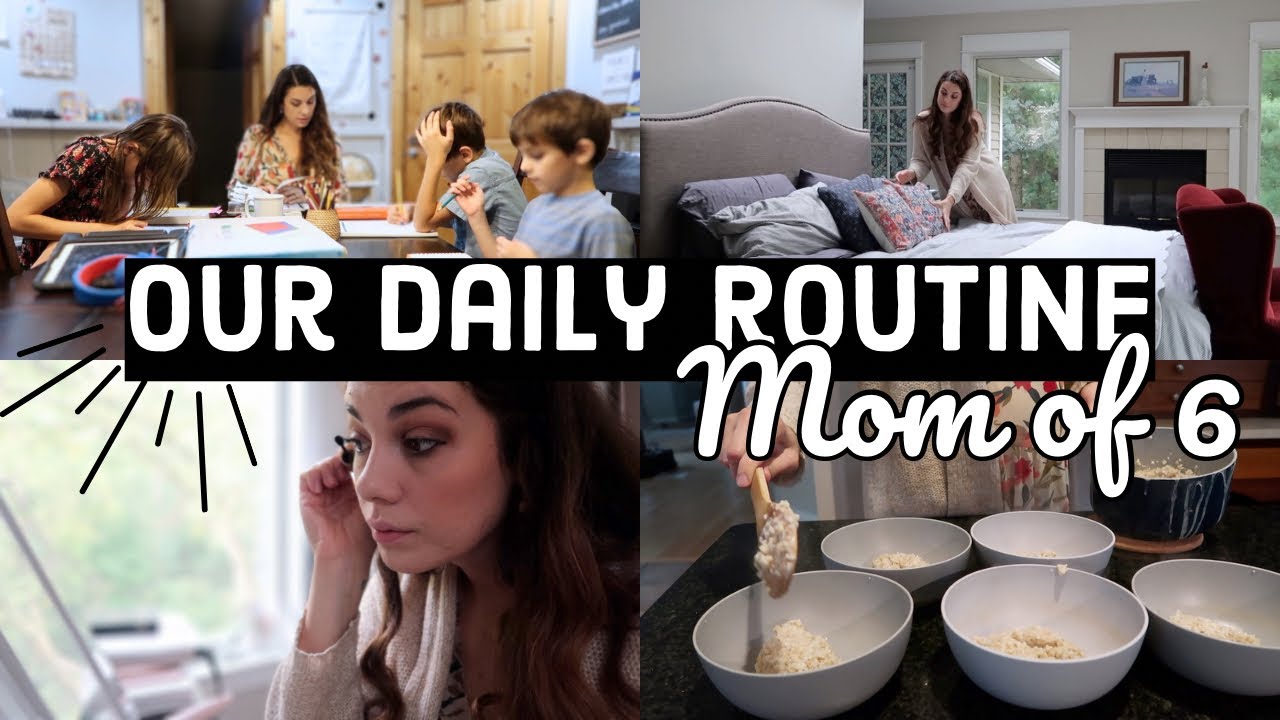 OUR DAILY ROUTINE as a Large Homeschooling Family! - YouTube