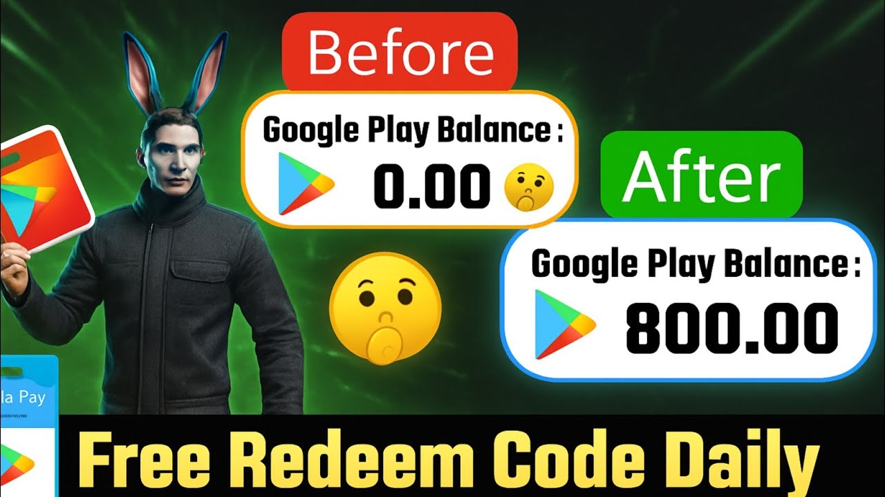 ₹1000 Free Google Play Redeem Code | Free Redeem Code | How To Get Free ...
