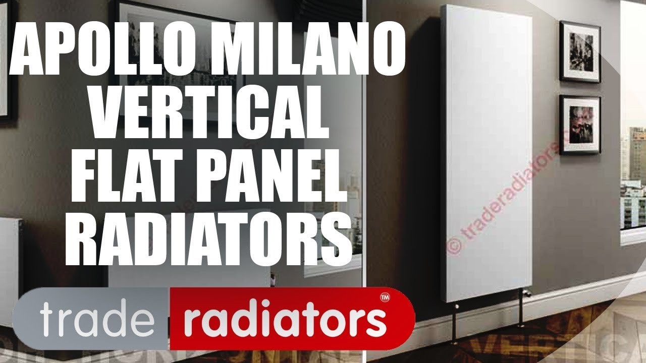 Apollo Milano Vertical Flat Panel Radiator, White, 1800mm x 400mm | by ...