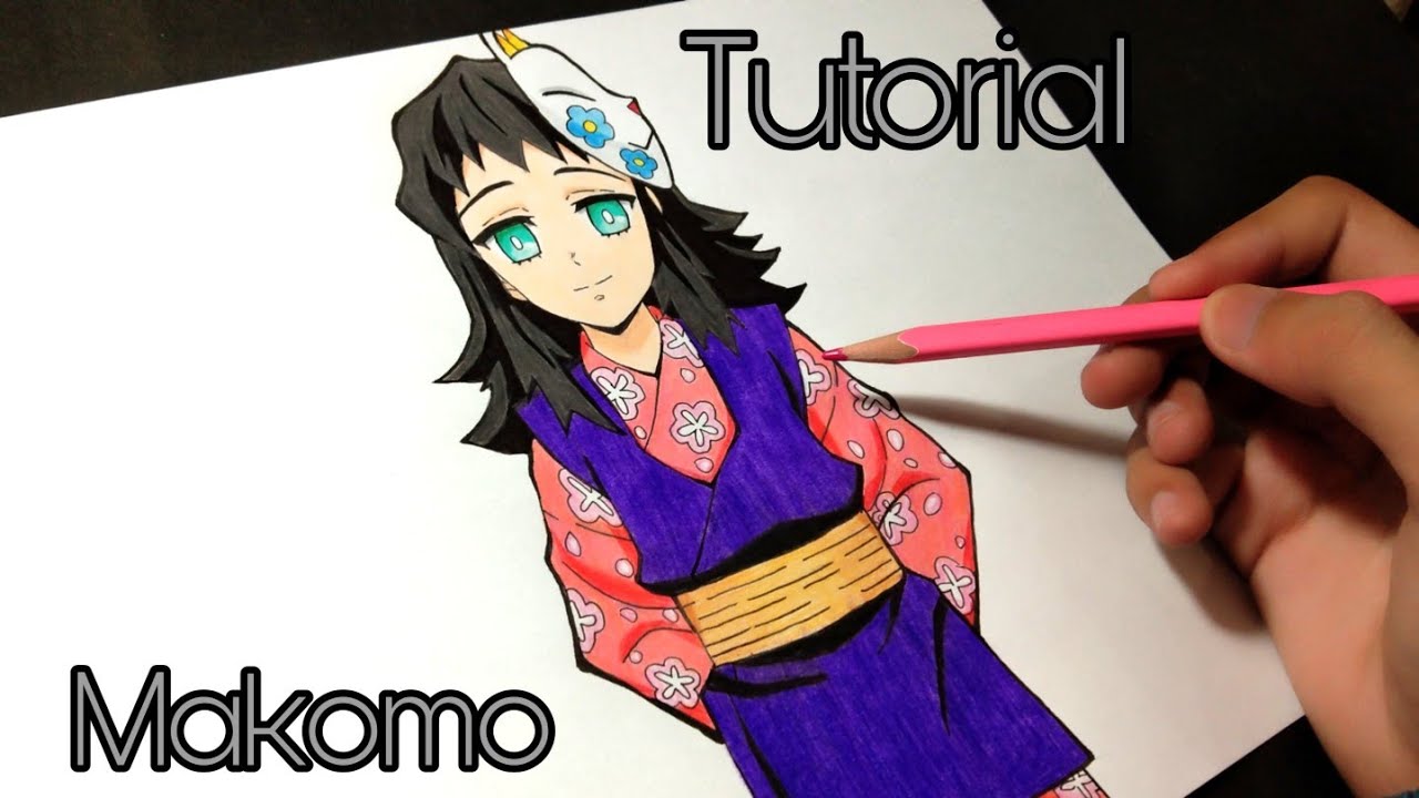 How To Draw - Makomo Step by Step Tutorial [ kimetsu no yaiba | demon ...