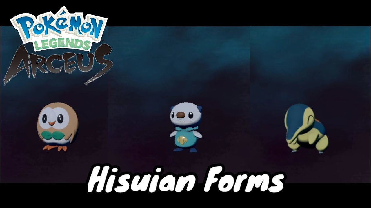 Rowlet, Oshawott, & Cyndaquil ALL Evolutions (Hisuian Forms) - Pokémon ...