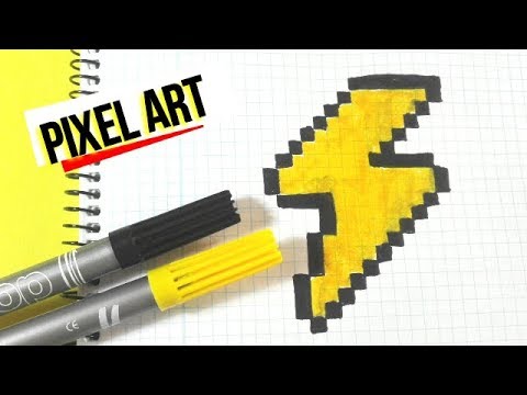 Como dibujar un RAYO- PIXEL ART - YouTube