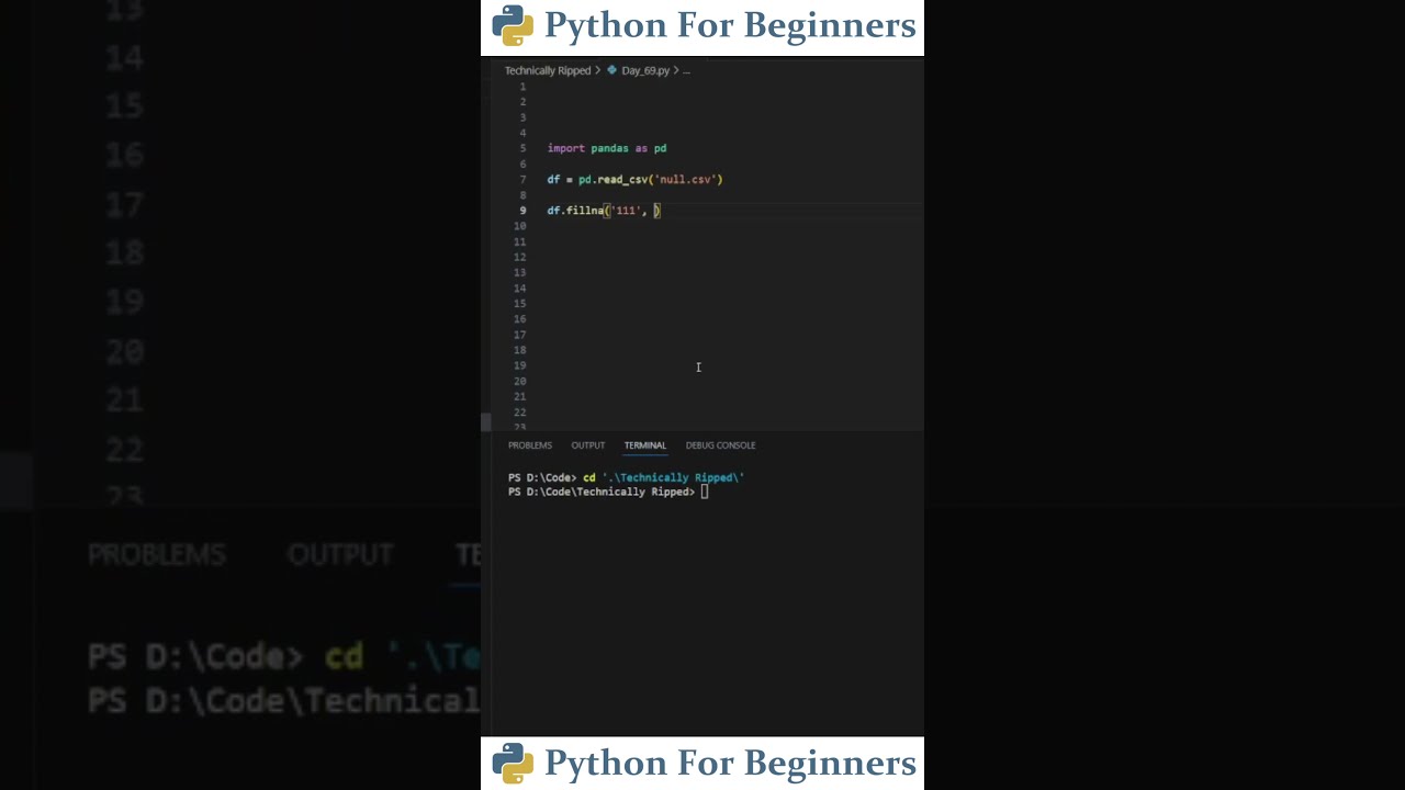 How To Fill Empty Values In A CSV Python For Beginners YouTube How To Fill Empty Values In A CSV Python For Beginners YouTube