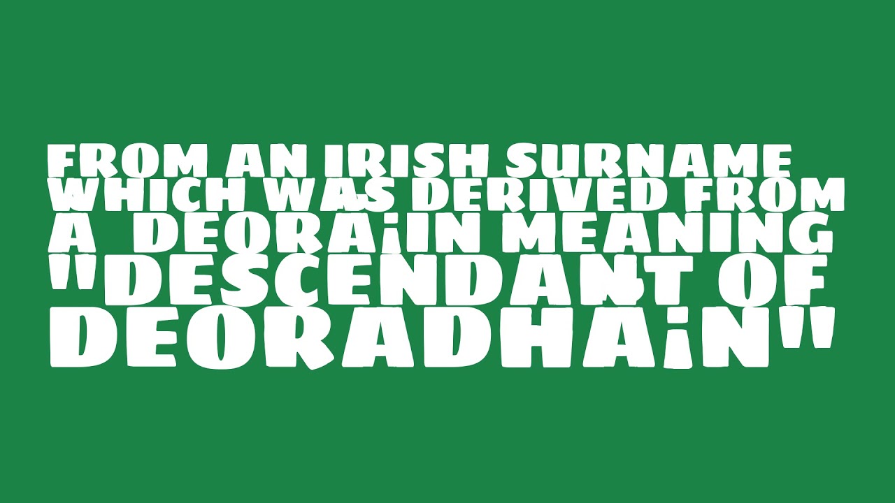 What is the origin of the name Doran? - YouTube