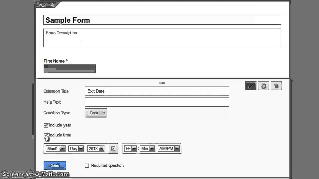 Insert Date/Time Field - YouTube