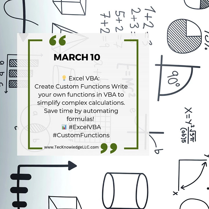 💡 Excel VBA: Create Custom Functions 📊 #ExcelVBA #CustomFunctions - YouTube