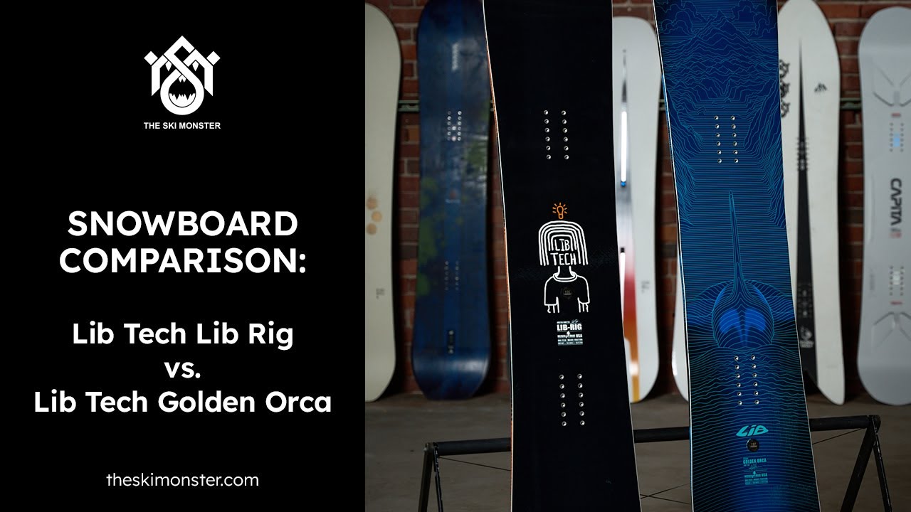 Snowboard Comparison: Lib Tech Golden Orca vs. Lib Tech Lib Rig - YouTube