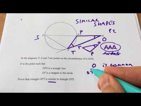 Maths GCSE similar shapes in circle - YouTube