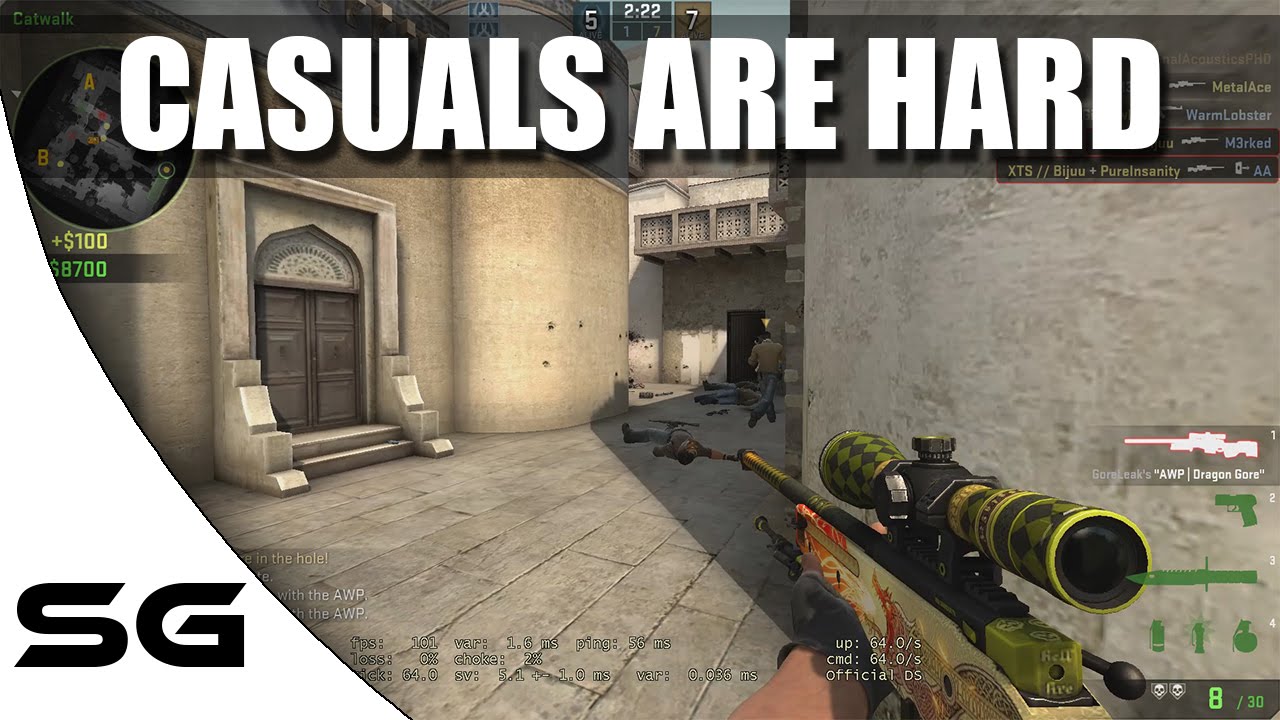 CASUALS ARE HARD - CS:GO Gameplay - YouTube