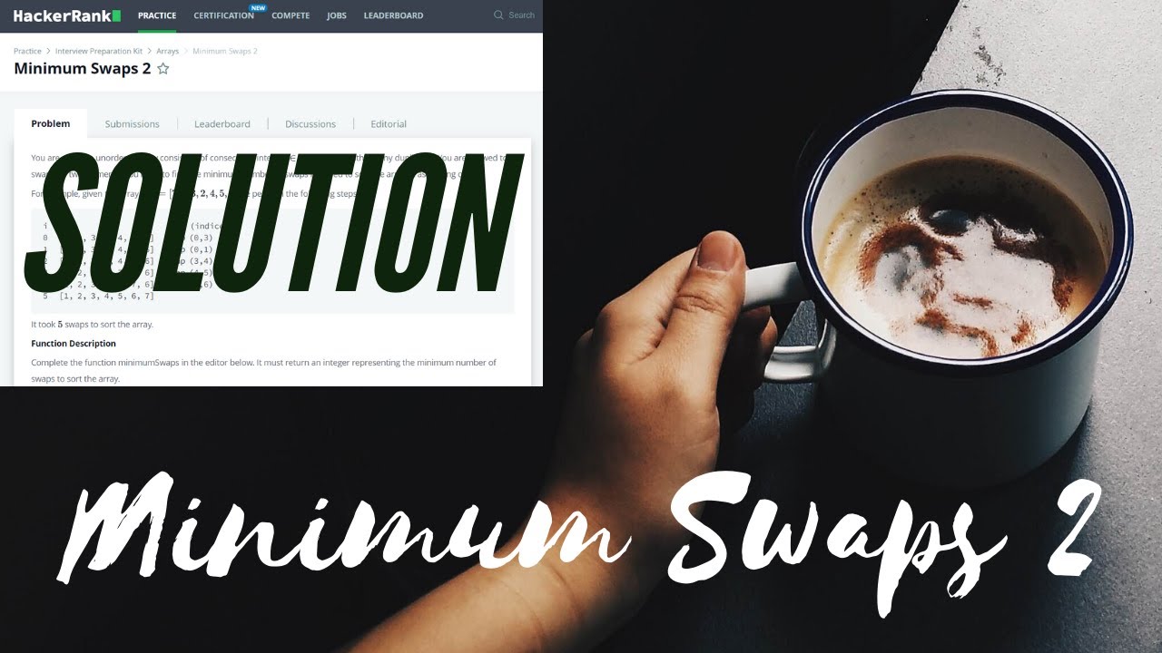 Minimum Swaps 2 | Interview Preparation Kit | HackerRank Problem Solution in C++ | Brute Force ...