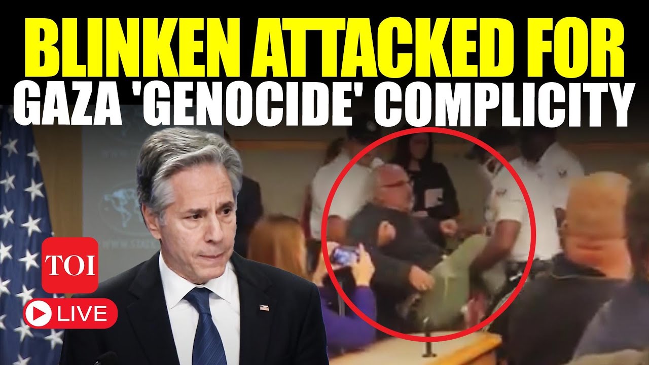 LIVE | 'Secy Of Genocide': Blinken Attacked, Yelled At & Heckled; Huge ...