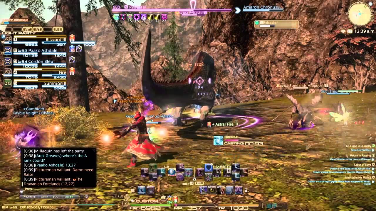 Final Fantasy XIV Heavensward Pylraster A rank Hunt - YouTube