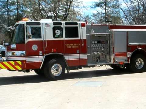 Virginia Beach VA. Fire Department Engine 9 - YouTube