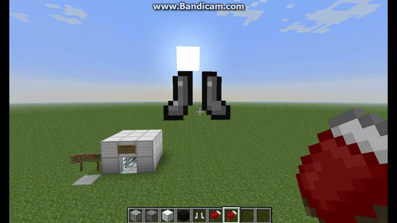 Minecraft Statues - How To Make An Iron Boots Statue - YouTube