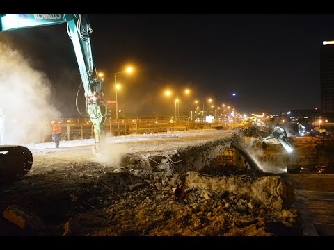 Bridge collapse at demolition site in Vienna - Knoten Prater ...