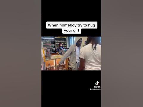 When your homeboy try to hug yo girl 😂😂😂😂💀💀 #comedy #funnyskits # ...