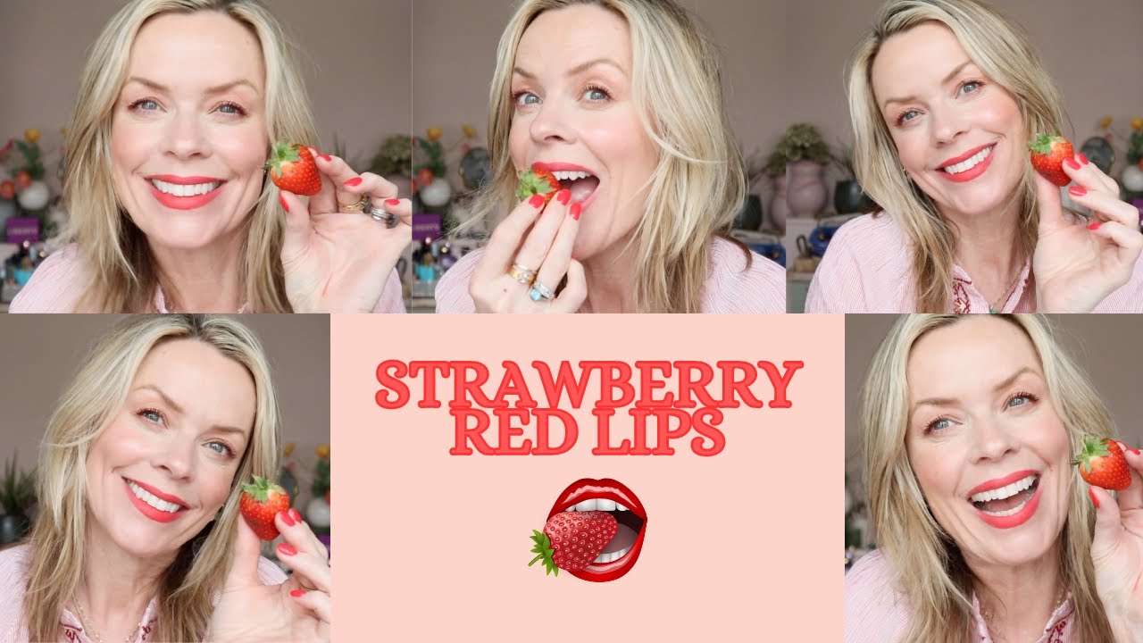 Strawberry red lips 💋 - YouTube