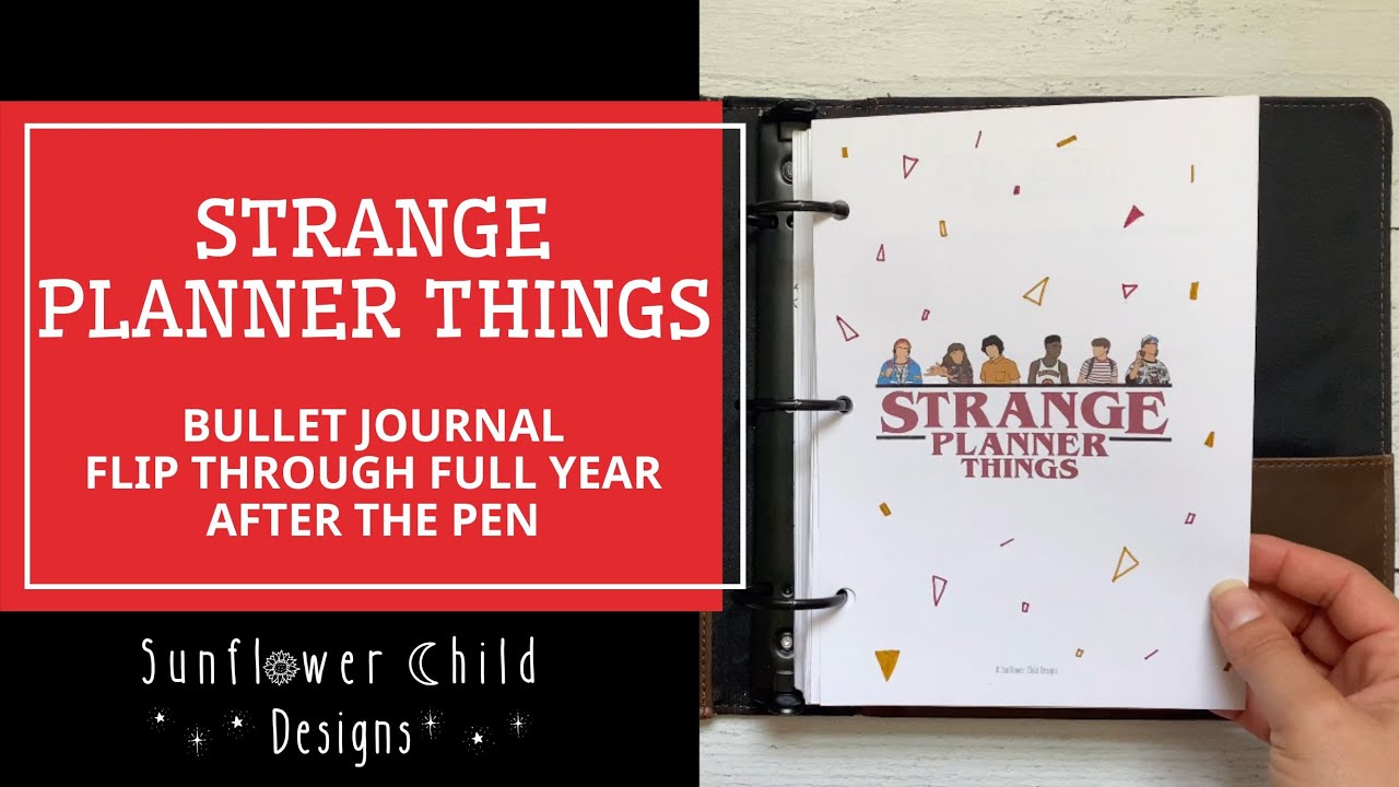 Stranger Things Bullet Journal Flip Through | Strange Planner Things ...