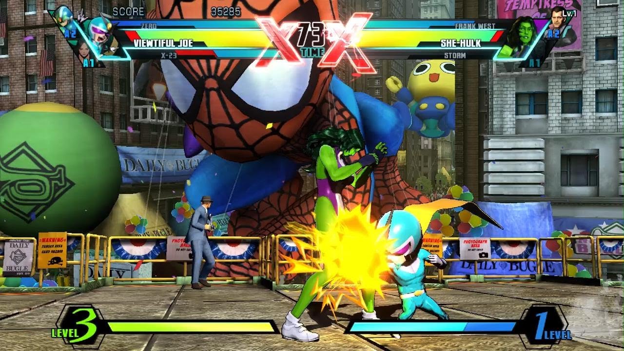 ULTIMATE MARVEL VS. CAPCOM 3 X-23, Zero, and Viewtiful Joe Arcade Mode ...