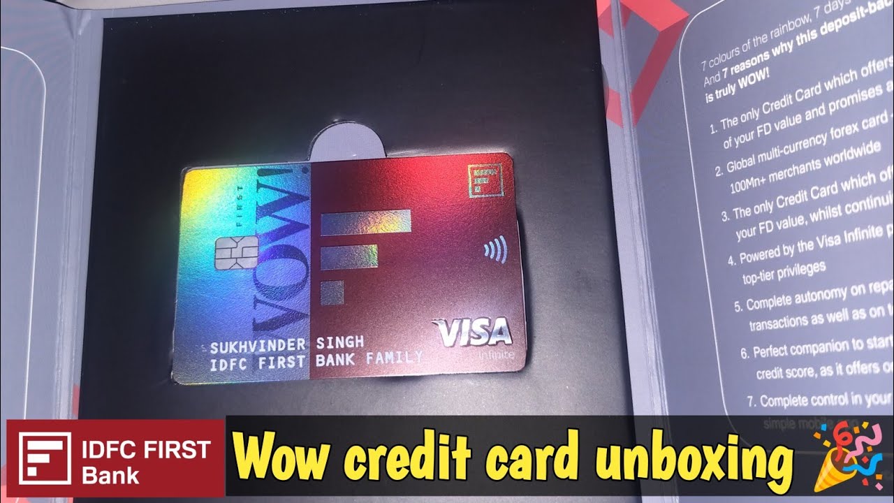 IDFC WOW CREDIT CARD unpacking 🎉 II IDFC credit card kitne dino me ata ...
