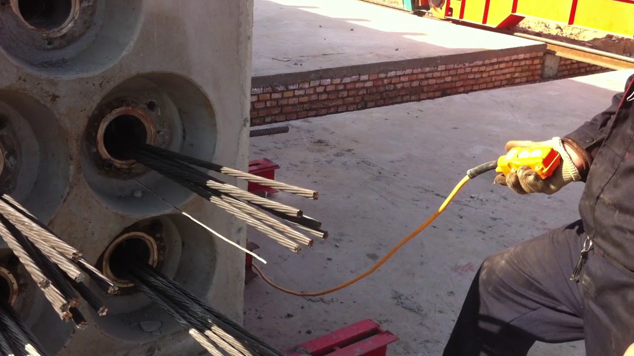 Post Tension PC Strand Pusher Machine Installation Part 4 - YouTube