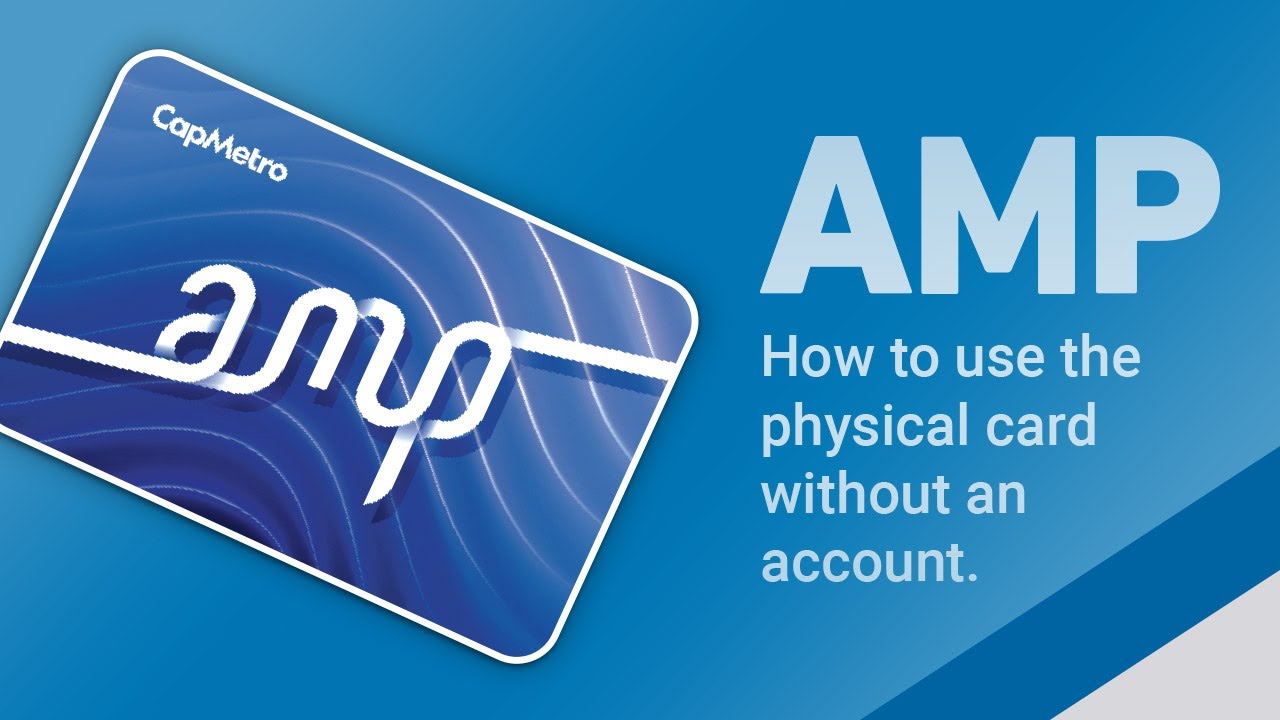AMP: How to use the physical card without an account. - YouTube