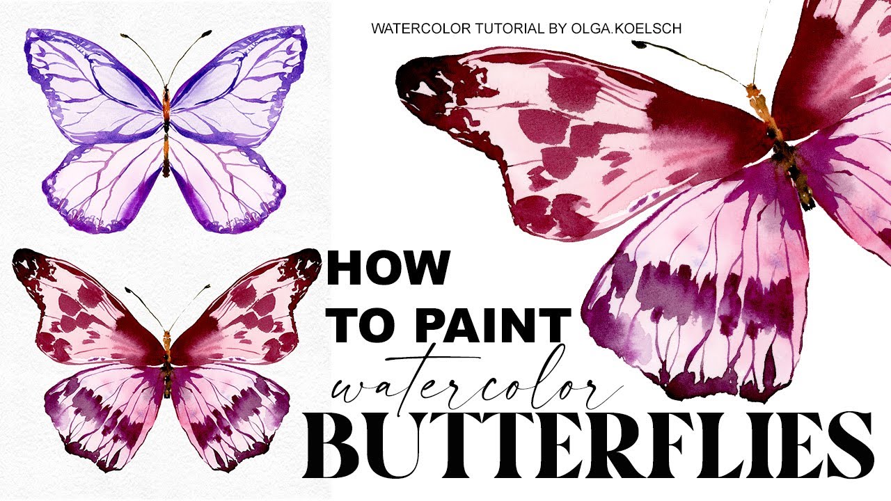 Try this awesome watercolor butterflies (Beginner-friendly tutorial ...