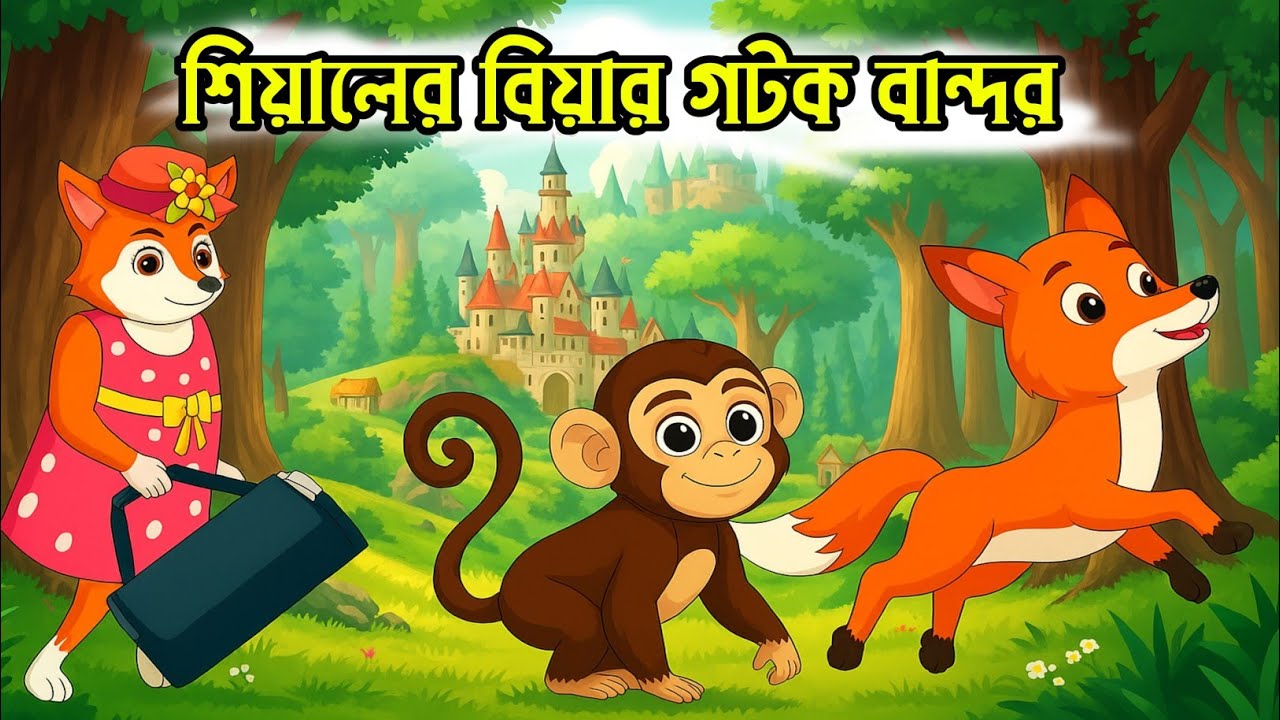 শিয়ালে বিয়ার গটক বান্দর | Siyal biyar gotok bandor | Fox and Monkey ...