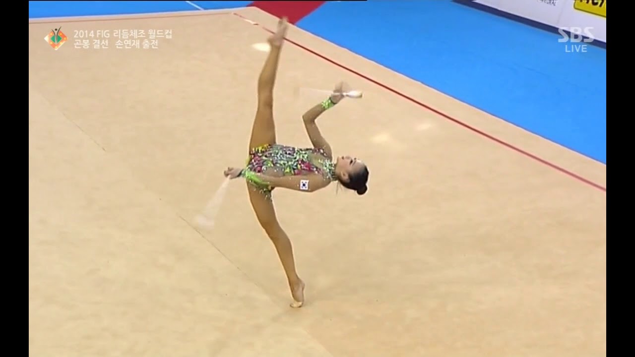 Beautiful Rhythmic Gymnastics Routine with Batons - YouTube