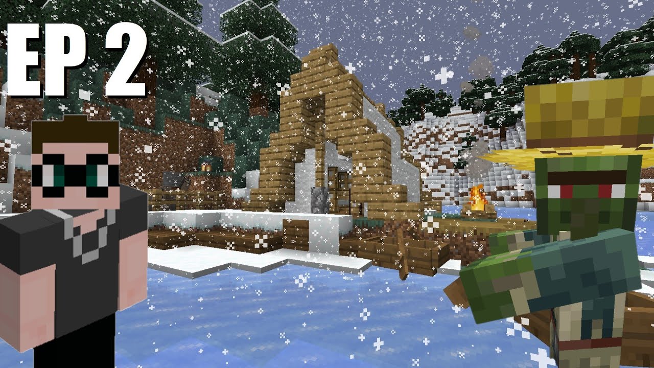 Enchanting & Zombie Trading - Ep 2 Minecraft 1.18 - YouTube