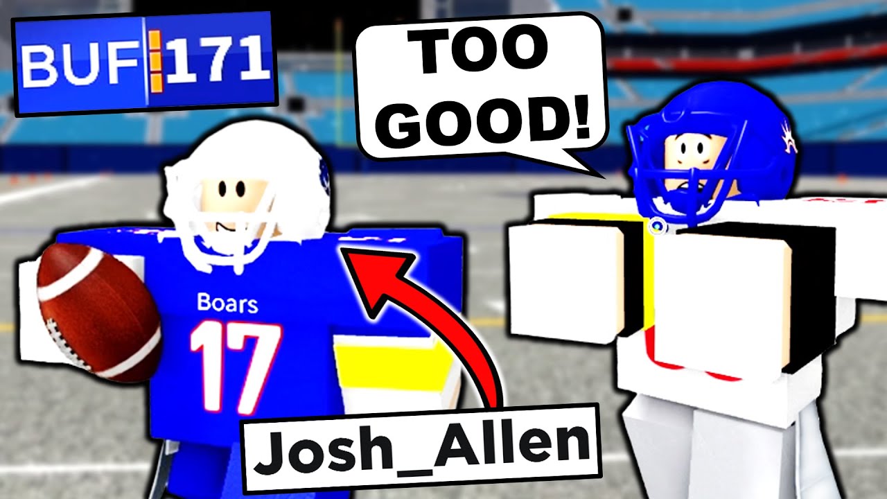 FAKE Josh Allen SCORES 170 POINTS in Roblox! (Football Fusion 2) - YouTube