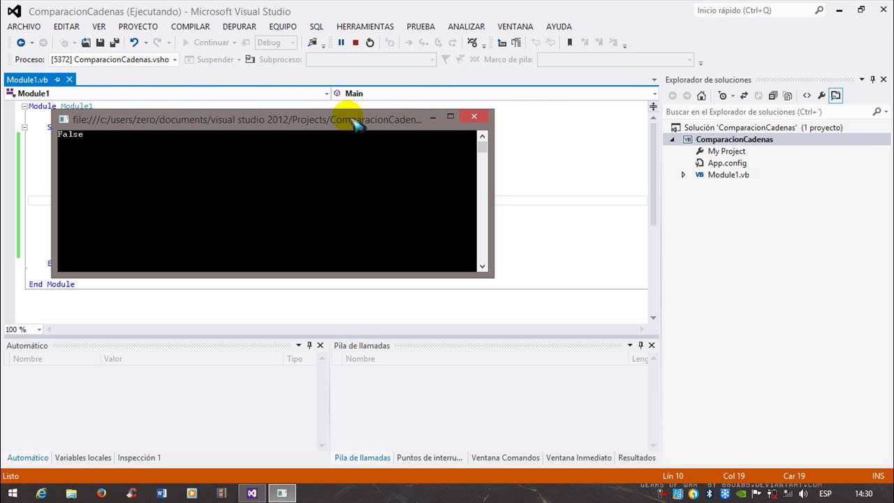 09 Tutorial Visual Studio 2012 Comparacion de Cadenas - YouTube
