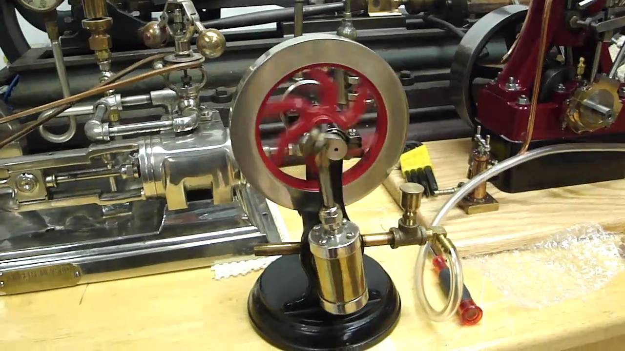 Cretors Vertical Steam Engine 2 - YouTube
