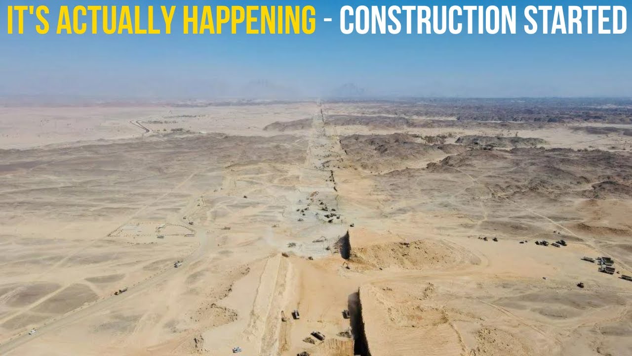 Drone footage Reveals $1 Trillion Mirror Line Under Construction - YouTube