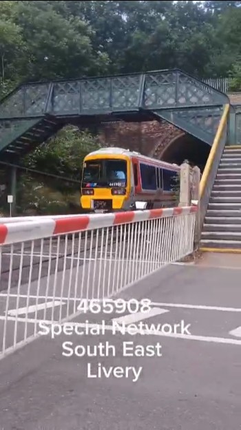 465908- NSE Special Livery (Southeastern) Train Location: Charlton Lane ...