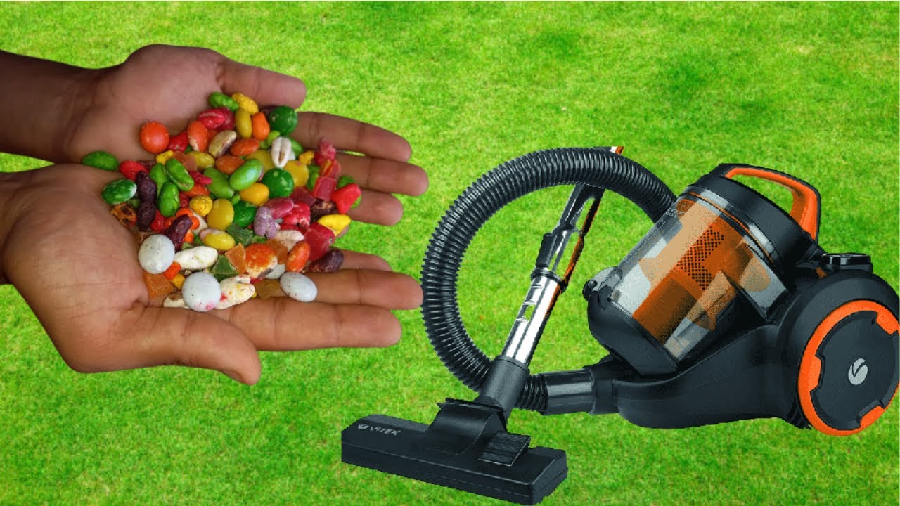 EXPERIMENT VACUUM CLEANING vs COLORFUL CANDY - YouTube