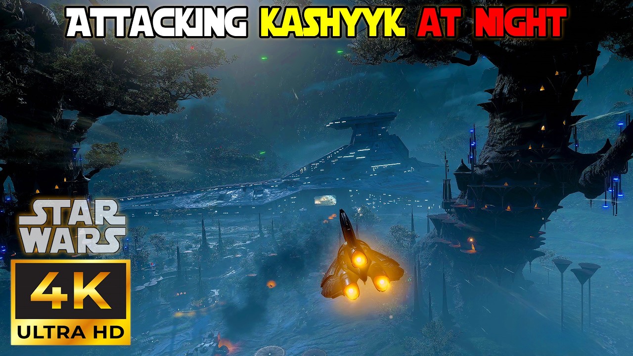 Attacking Kashyyyk at Night | Star Wars Battlefront 2 | Galactic ...