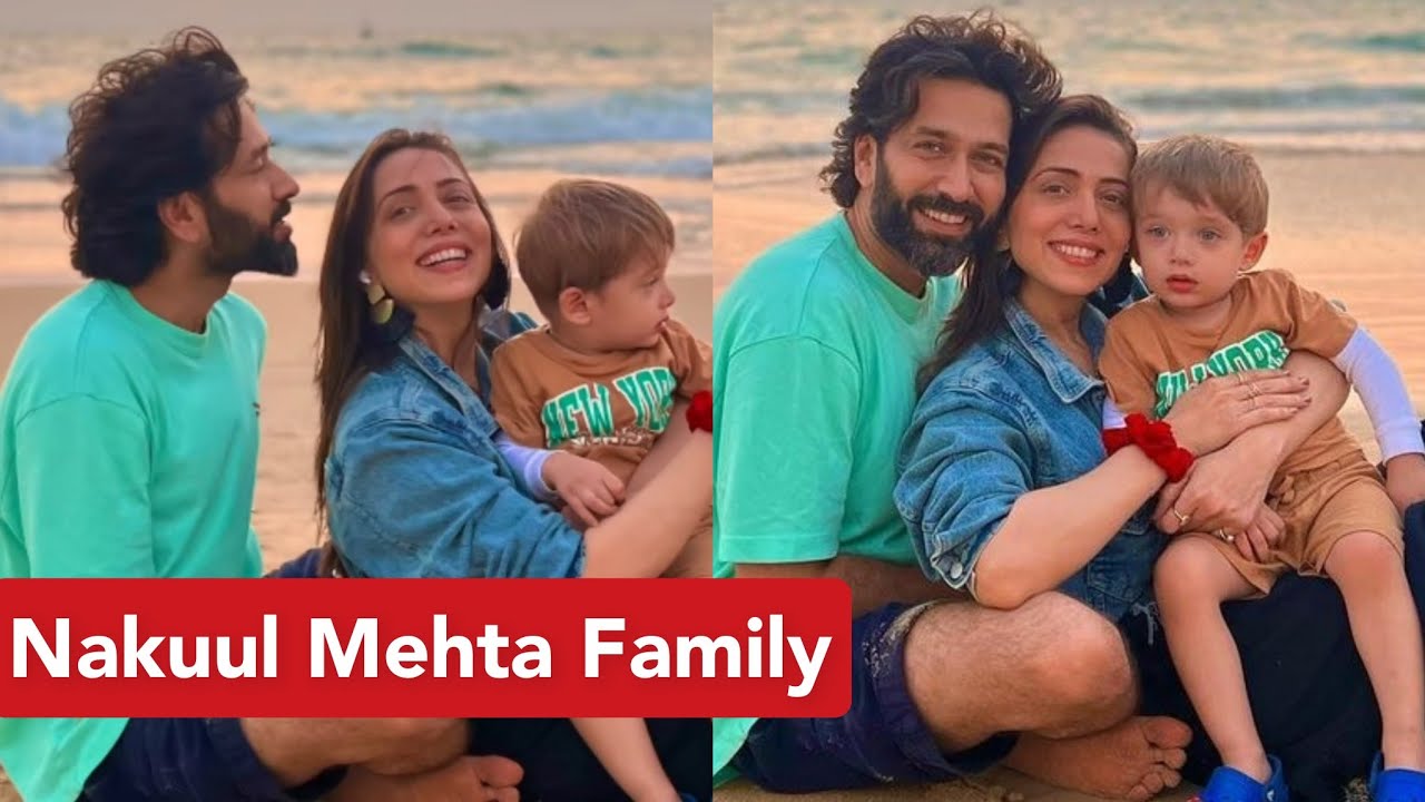 Nakuul Mehta & Jankee Mehta Enjoy Sunset With Son Sufi On A Beach ...
