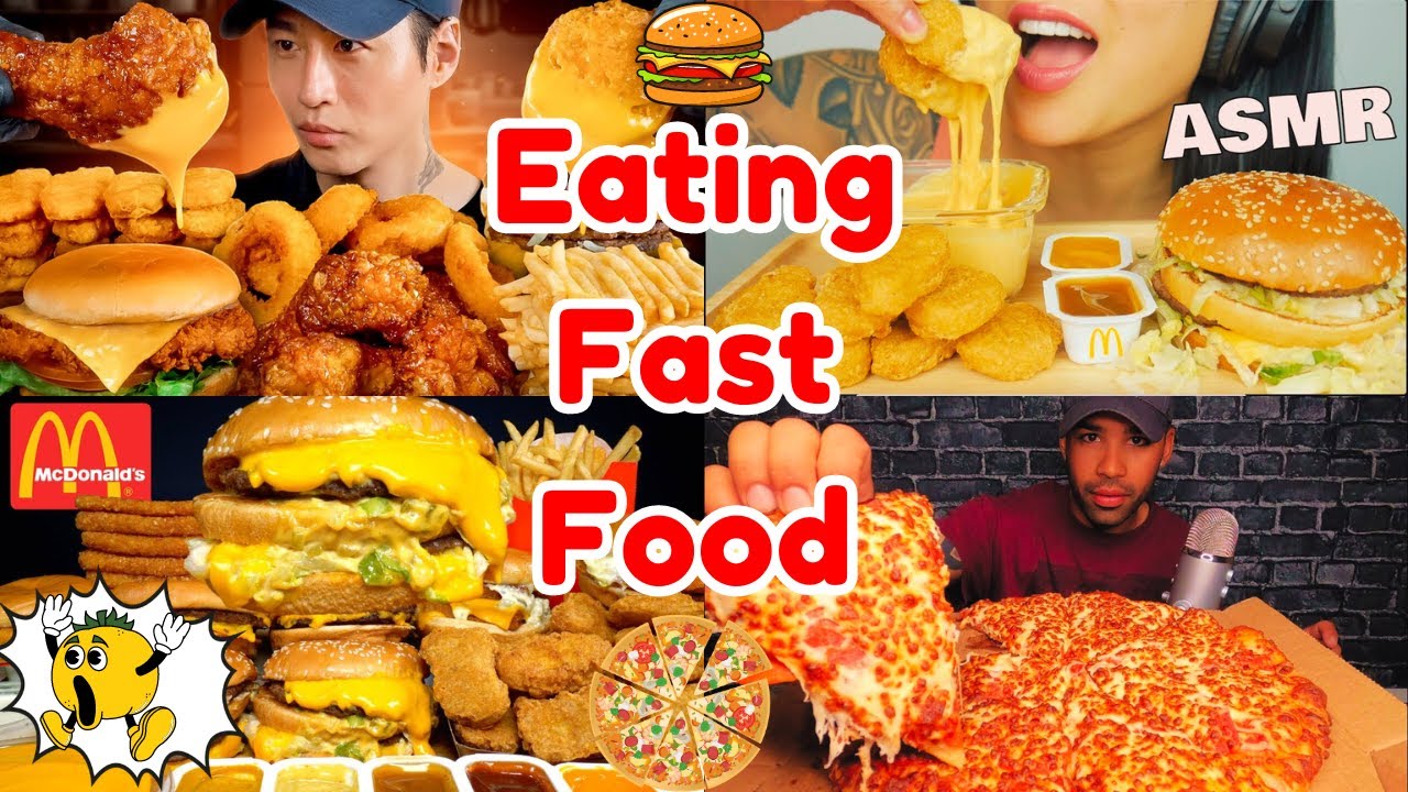 Mukbanger Asmr eating Fast food ||Compilation video 😍 - YouTube