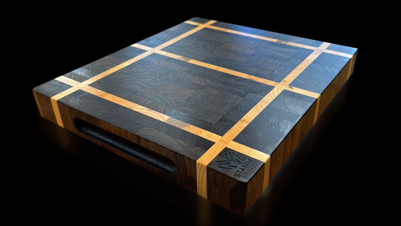 DIY End Grain Cutting Board | Elegant Wood Pattern Step-by-Step - YouTube