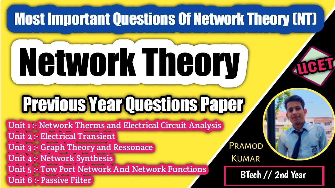 Network Theory Previous Years Question Of BTech 3rd Sem||2nd year ...