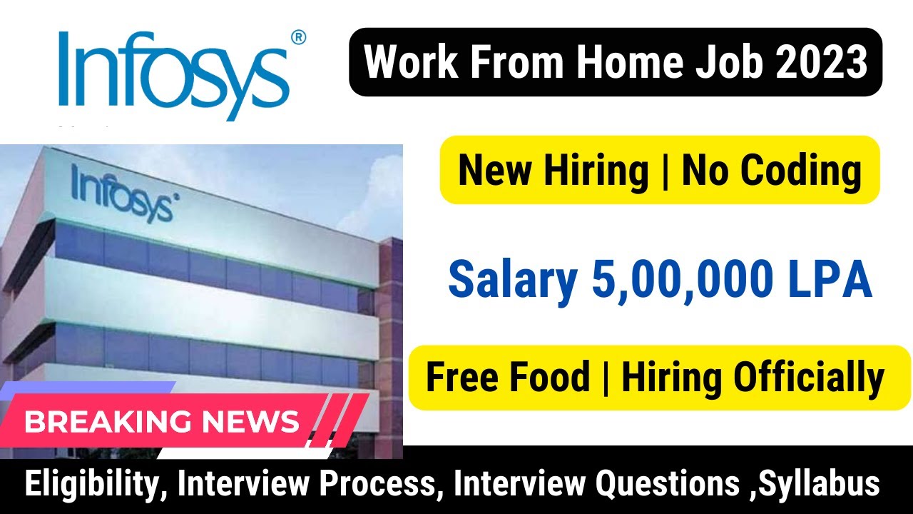 🔥Infosys Work From Home Drive | Virtual Recruitment | No Coding ...