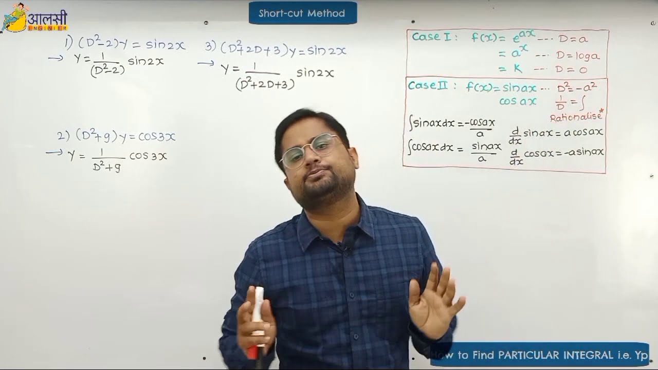 Shortcut Method Case 2 | Linear Differential Equations | Particular ...