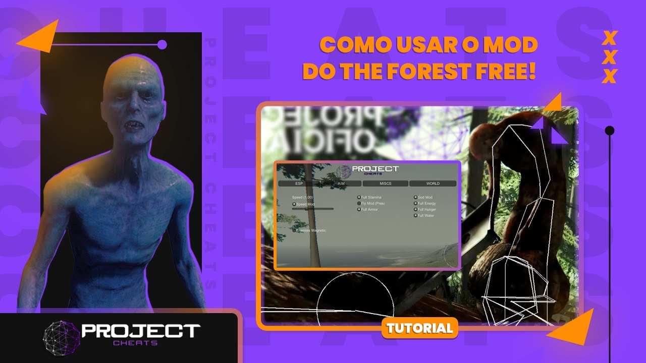 COMO USAR MOD THE FOREST FREE DA PROJECT OFFICIAL #theforest - YouTube