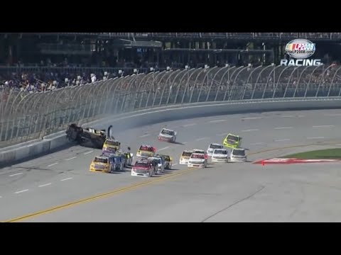 Nascar 2014 Fred's 250 | Ben Kennedy Near Flip Crash - YouTube