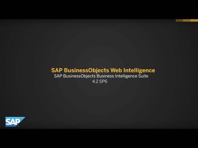 SAP Web Intelligence Training | RITNOA