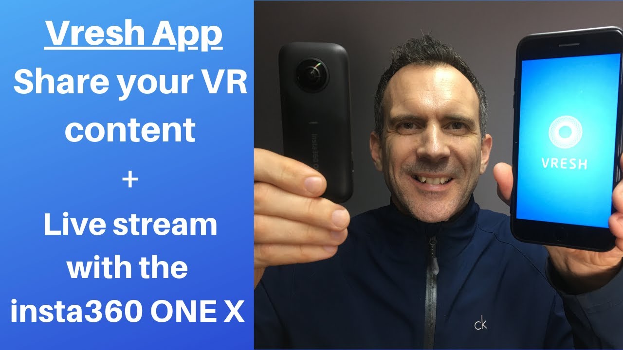 Vresh App - Share 360 videos and Live Stream with Insta360 ONE X - YouTube