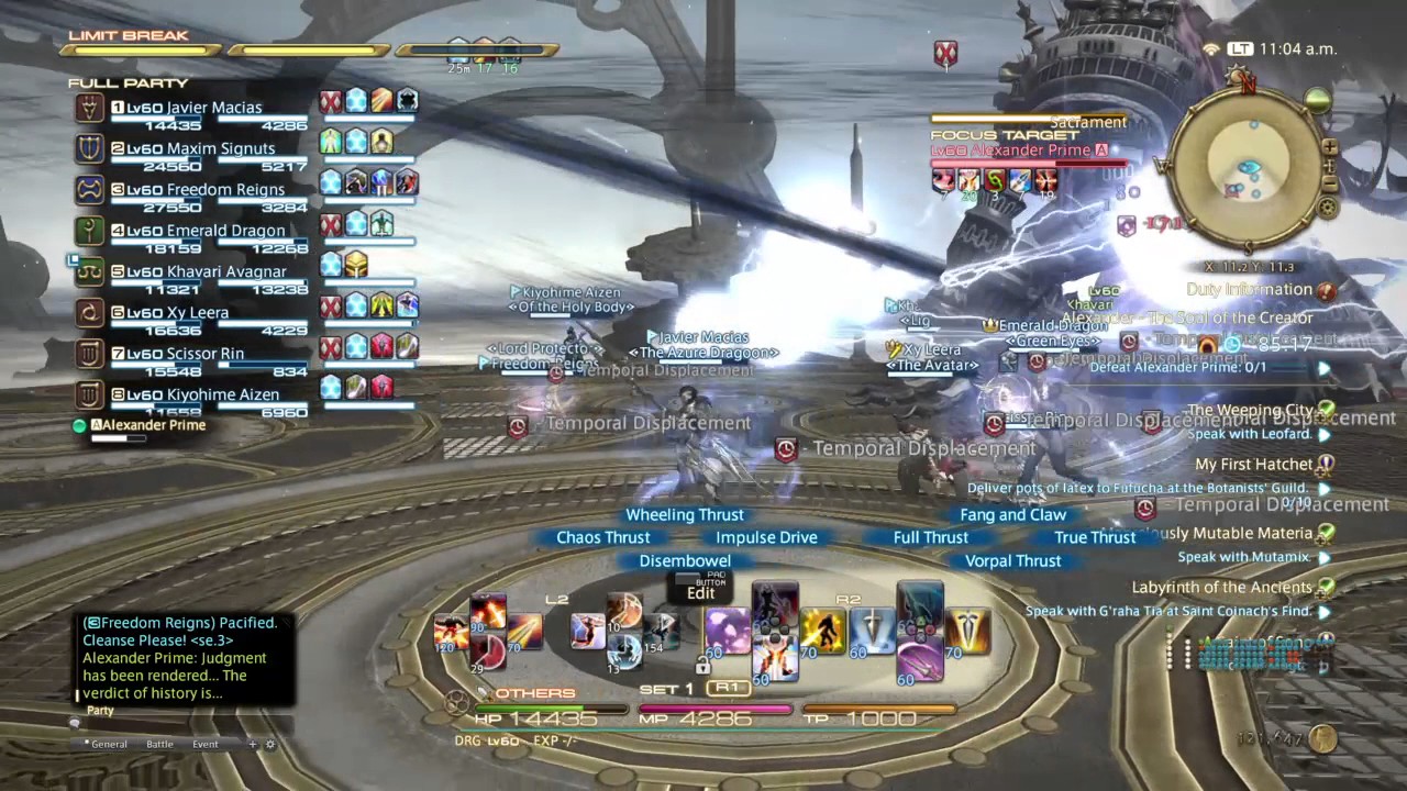 FFXIV Alexander: Soul of the Creator 8 man Raid Boss - YouTube