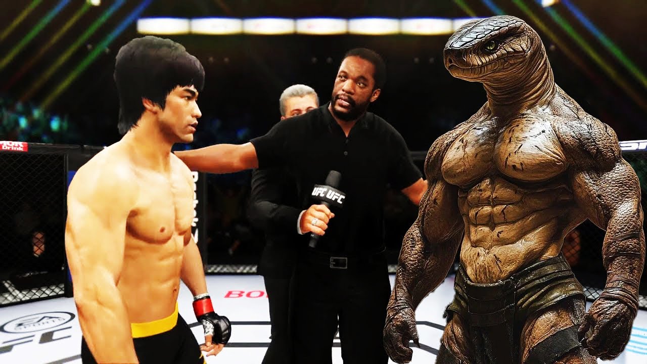 UFC 4 | Bruce Lee vs. Ancient Snake Rematch (EA Sports UFC 4) - YouTube