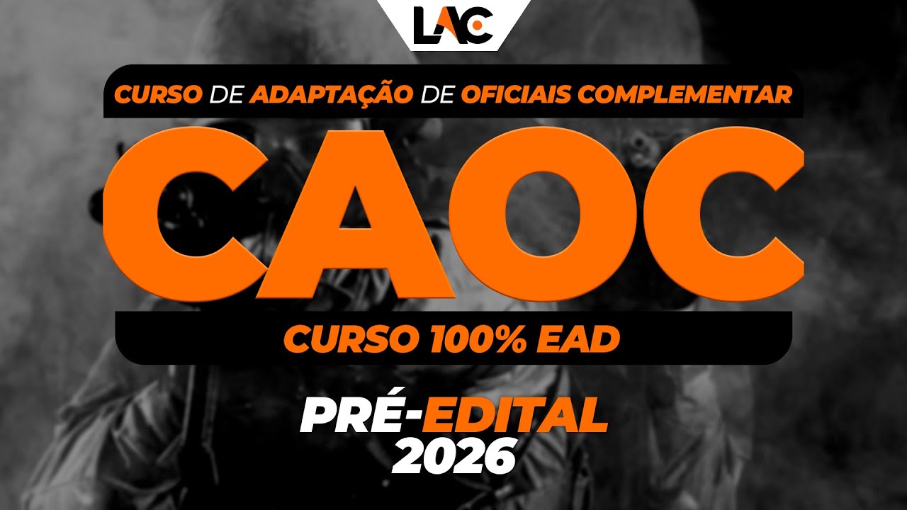 CAOC 2026 - Curso Pré Edital 100% Online (Processo Seletivo) - YouTube